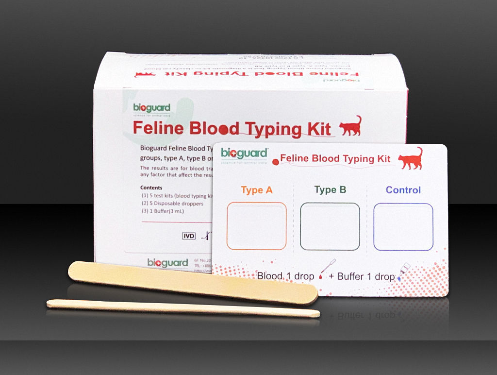 Blood typing rapid test - Bioguard corporation - for felines / blood