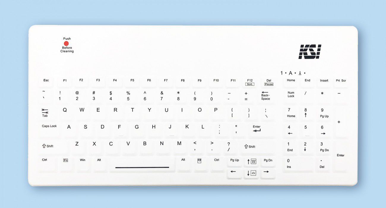 Medical keyboard with numeric keypad - KSI-1801 SX W - Key Source ...