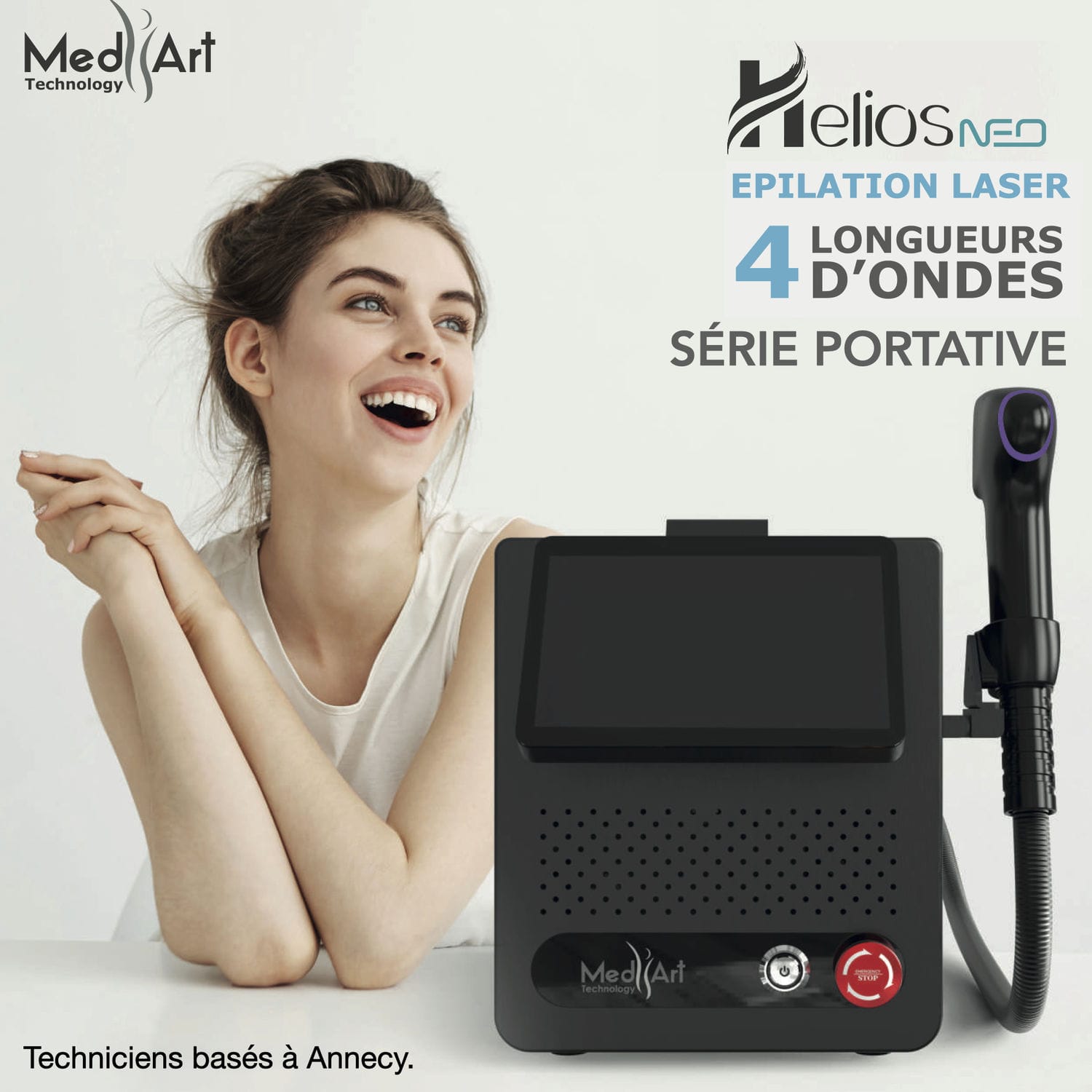 Hair removal laser - Helios Neo - MedArt Technology - diode / trolley ...