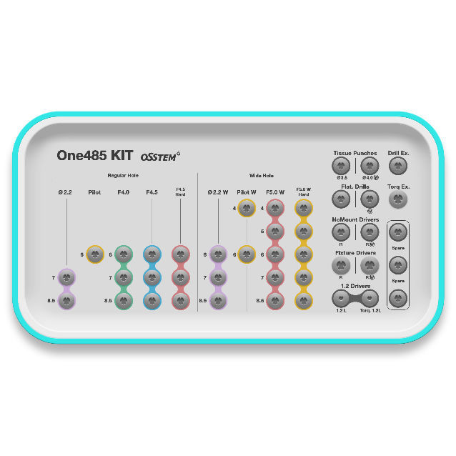 Dental implant surgery instrument kit - One485 - Osstem Implant France