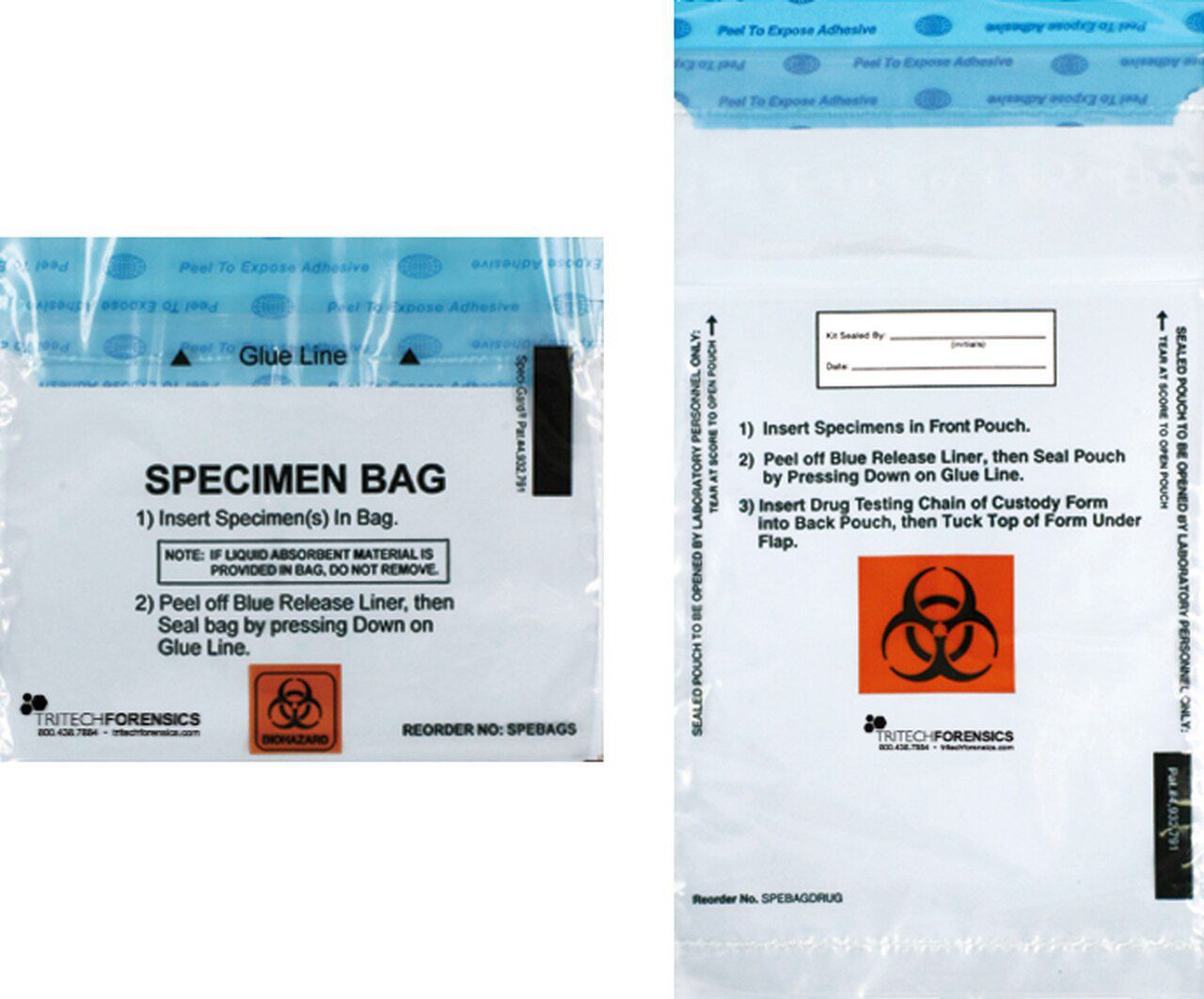 Biological sample bag - SPEBAGDRUG series - Tritech Forensics - laboratory