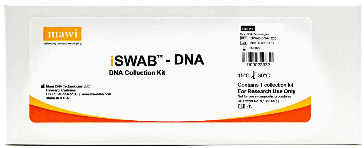 DNA collection kit - ISWAB-DNA-1200 - Mawi DNA Technologies