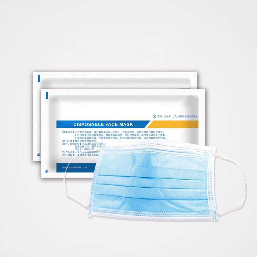 Adult surgical mask - Blue Earloop - Sunrise Healthcare Technology ...
