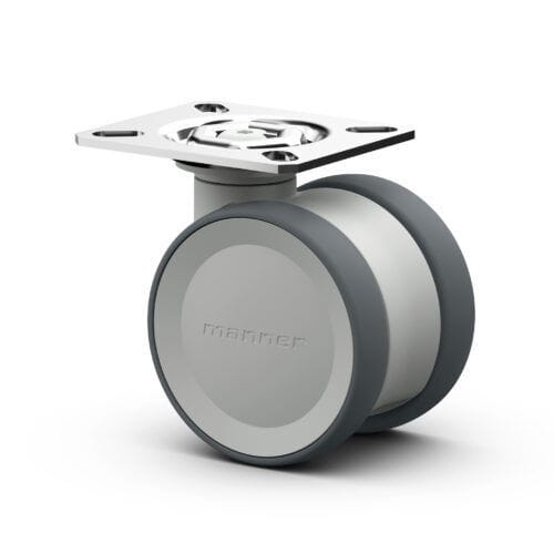 Wheel with brake - TWL-S-75 GP/K H - Manner Oy - polyamide / polypropylene