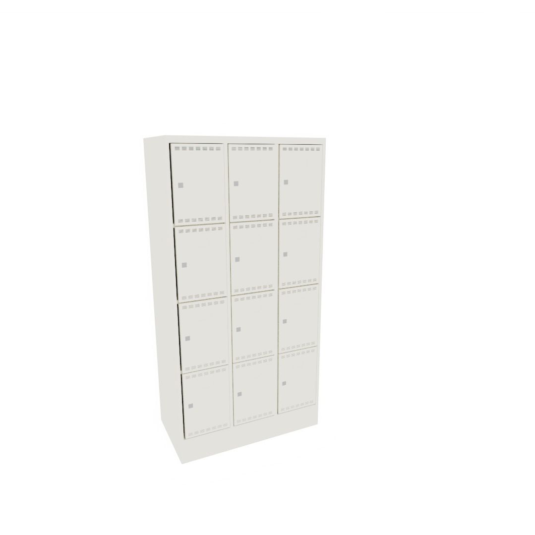 Locker room cabinet - 11.503.110 - LISTA - with shelf / with door / 3-unit