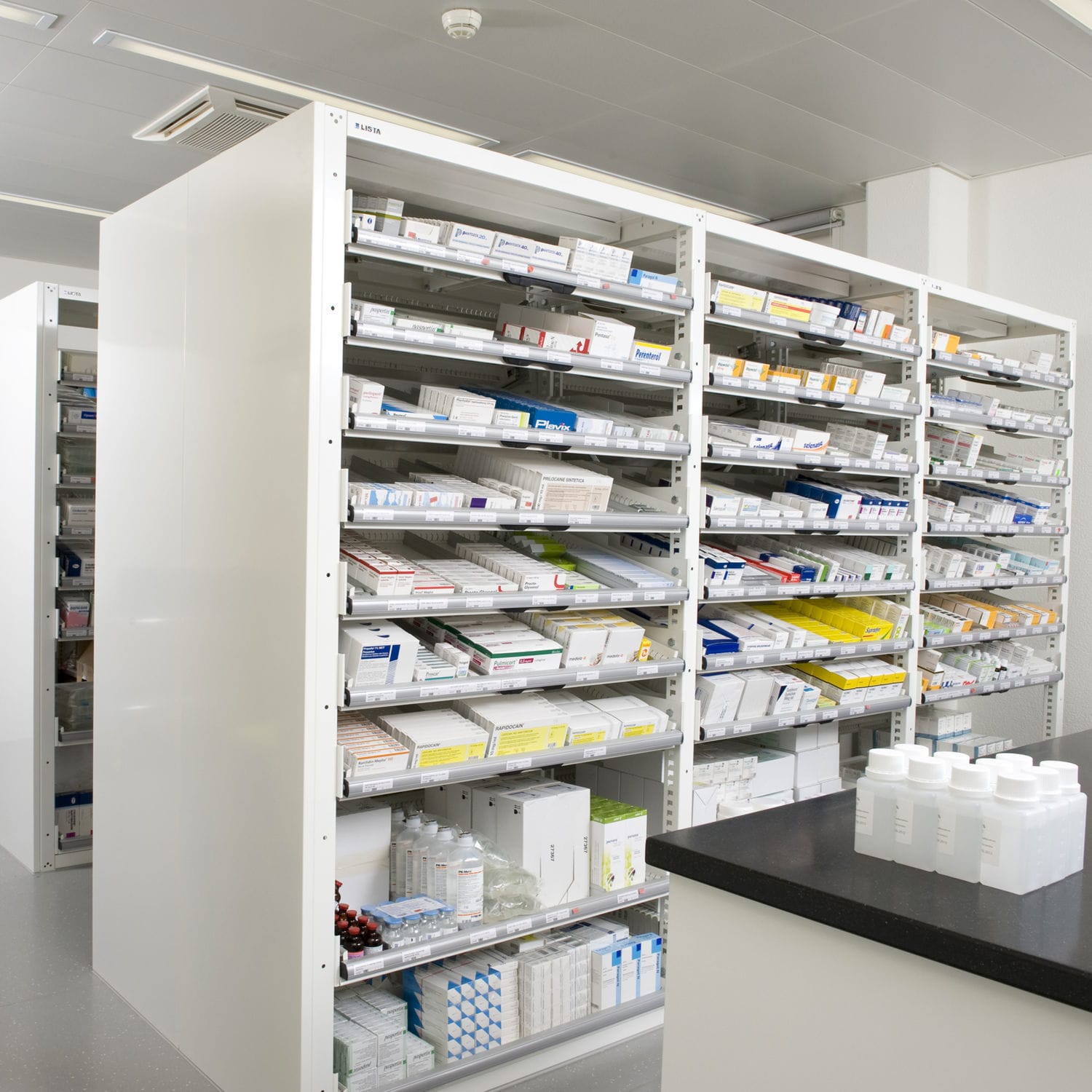 5-shelf shelving unit - 50.2 series - LISTA - for container storage ...