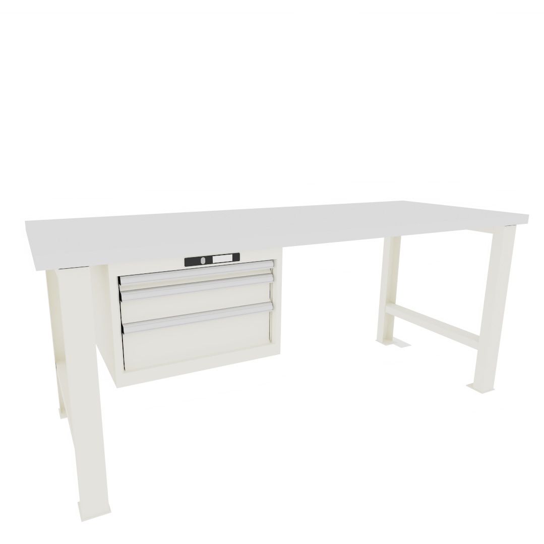 Work table - 78.271.110 - LISTA - rectangular / with drawers