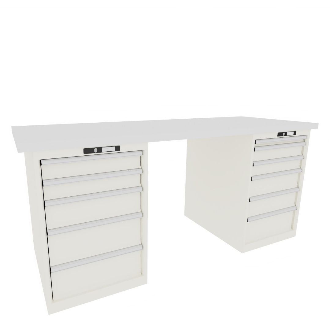 Work table - 78.940.110 - LISTA - rectangular / with drawers