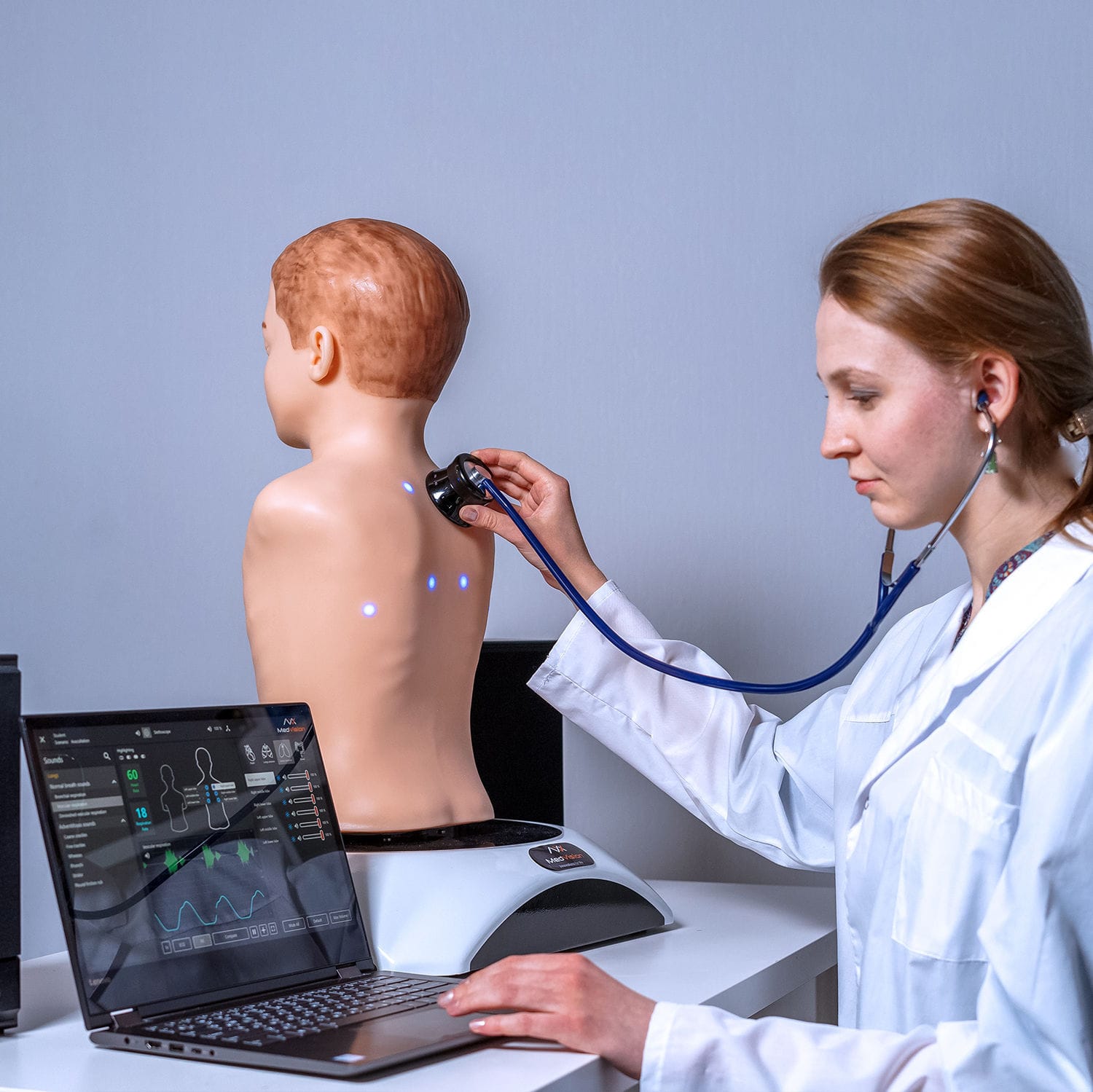 Auscultation simulator - MATT - MedVision Group - pediatric / torso ...