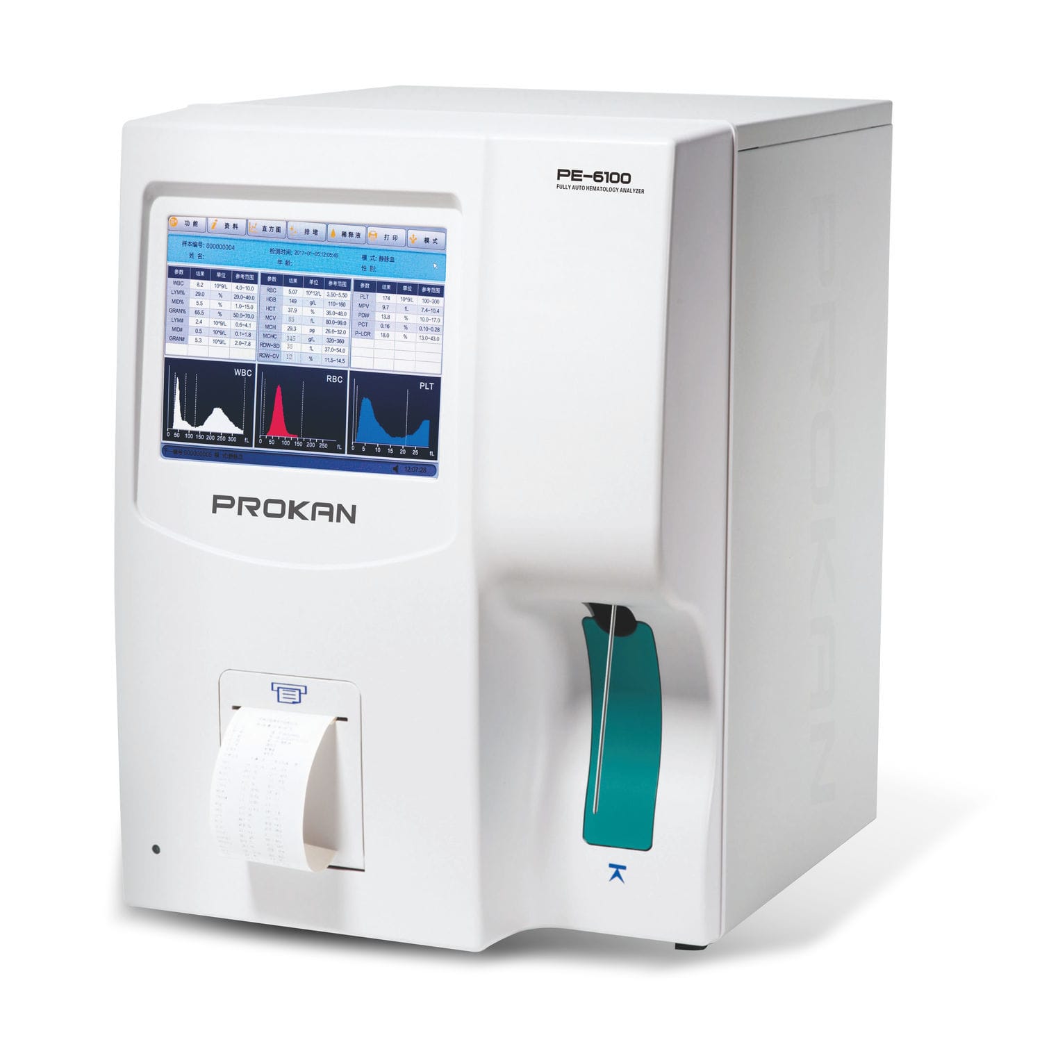 Automatic hematology analyzer - PE-6100 - Shenzhen Prokan Electronics Inc - benchtop / 20 ...