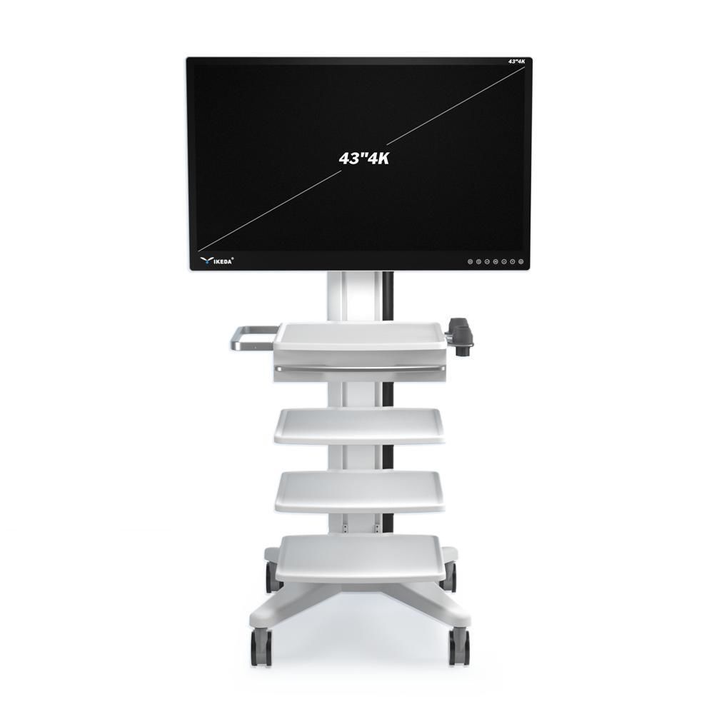 Medical trolley - YKD-2100B - AKX - endoscopy / 2-tray / with monitor ...