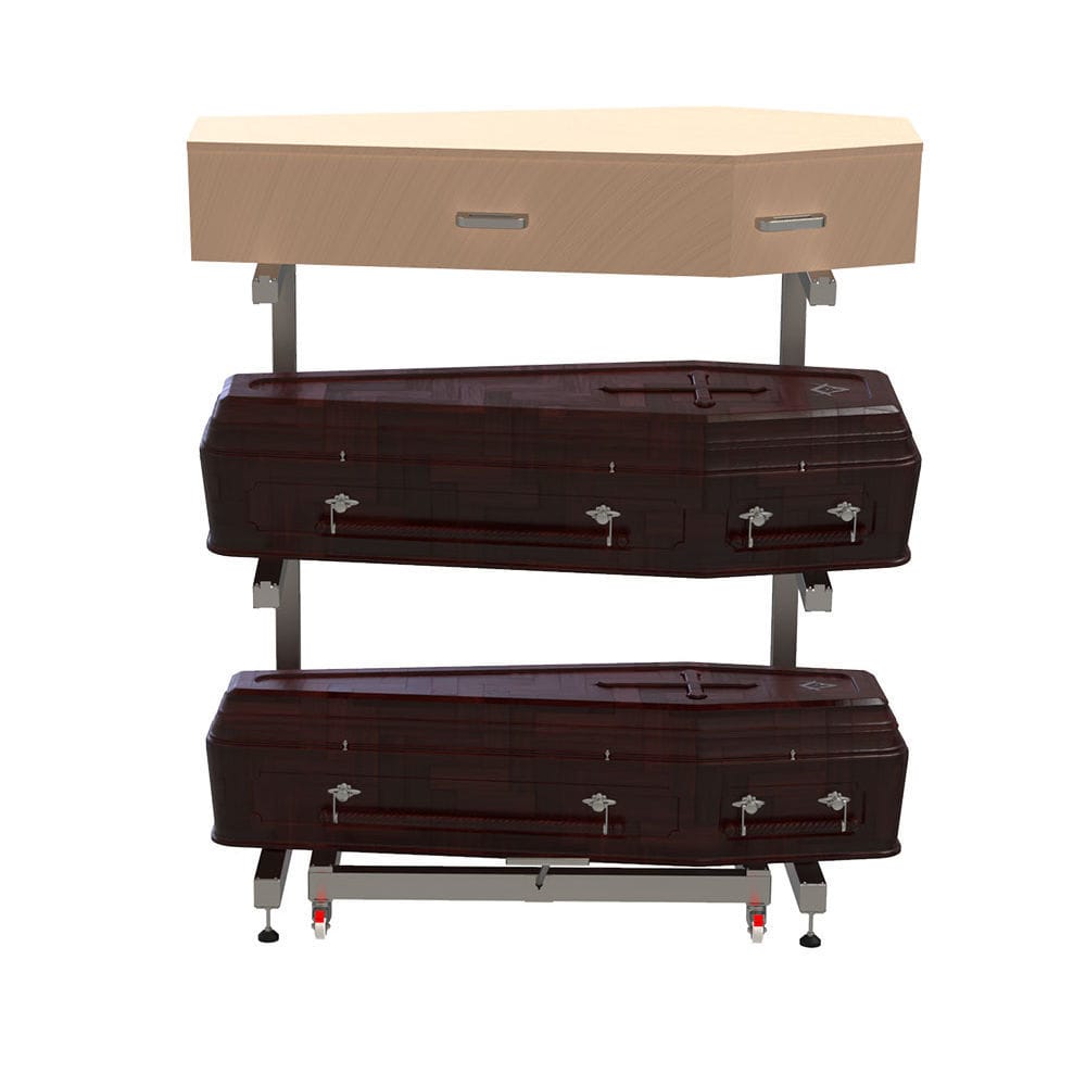 Casket storage rack - Shotton Parmed - modular / stainless steel