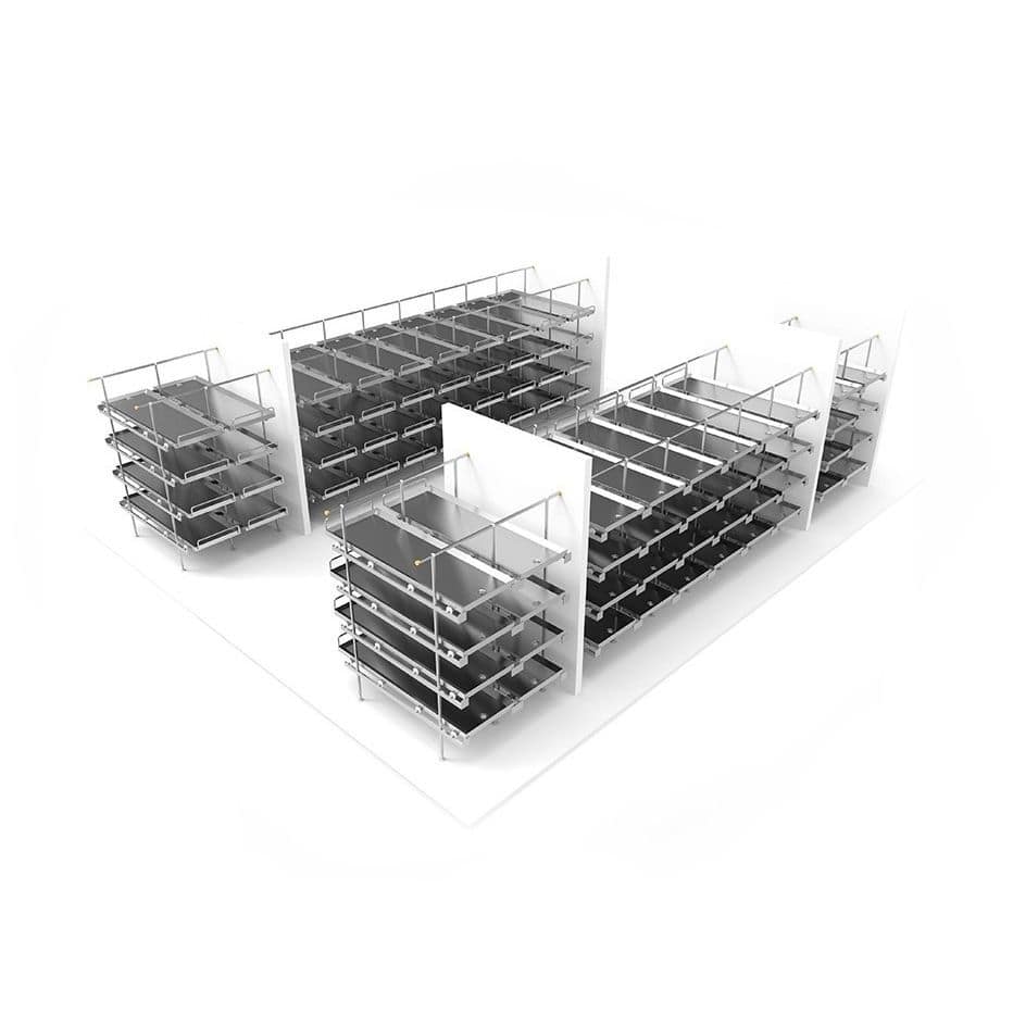 Mortuary stretcher storage rack - STUB NOSE - Shotton Parmed - modular ...