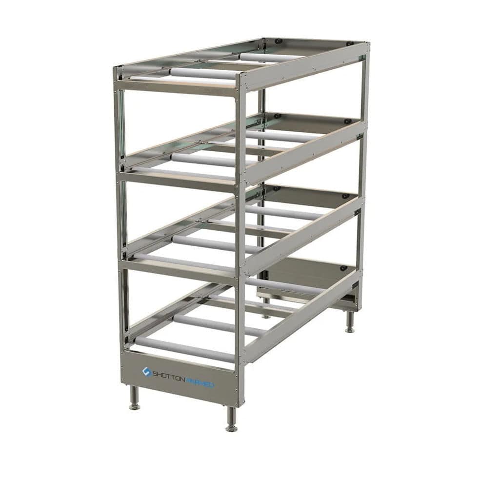 Body tray storage rack - Shotton Parmed - stainless steel