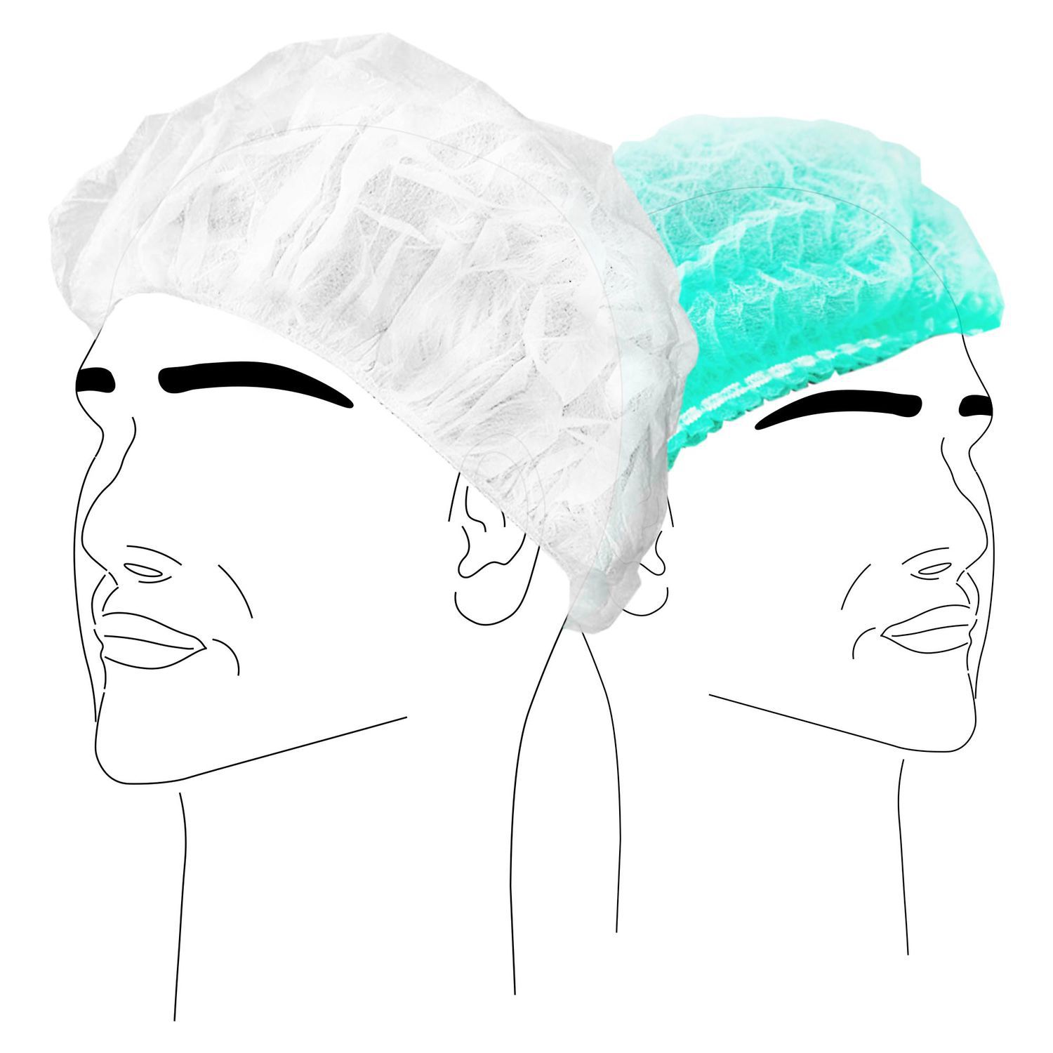 Bouffant scrub cap - Alsace Protection - polyethylene / non-woven ...