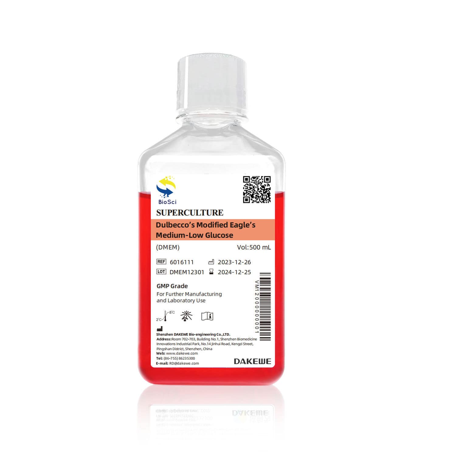 DMEM reagent - Biosci™ DMEM-Low Glucose - Dakewe (Shenzhen) Medical ...