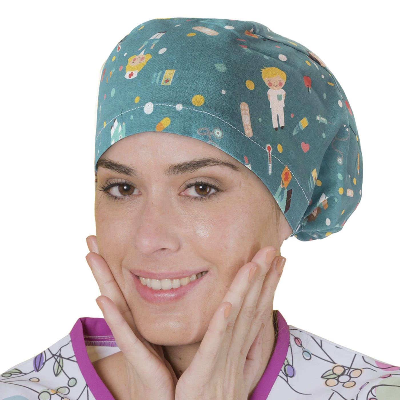 Bouffant scrub cap - L-20187 - Enfermania - cotton / non-sterile / washable