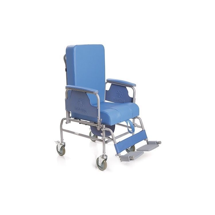 Commode chair with armrests - Shanghai Haozheng Metal Products - on casters