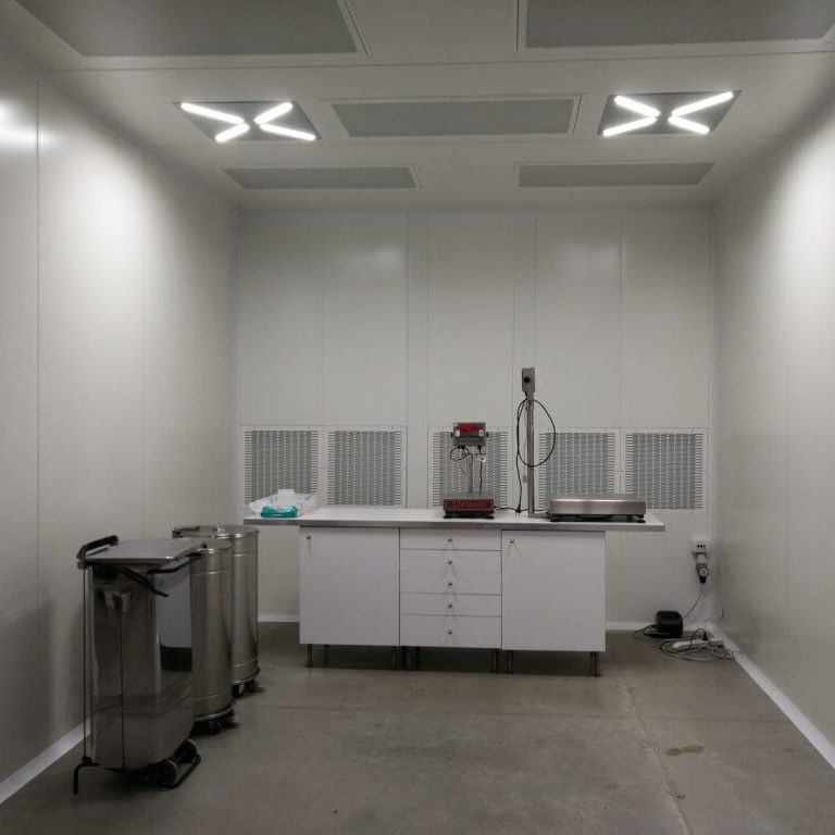 Cleaning workstation - Kleanlabs - modular / laminar flow / stainless steel