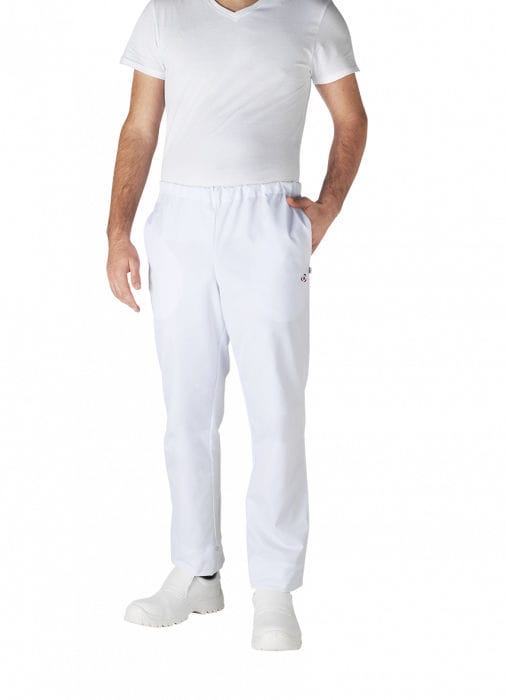 Unisex scrub pants - UMINI VIRPROTECT - ROBUR - white