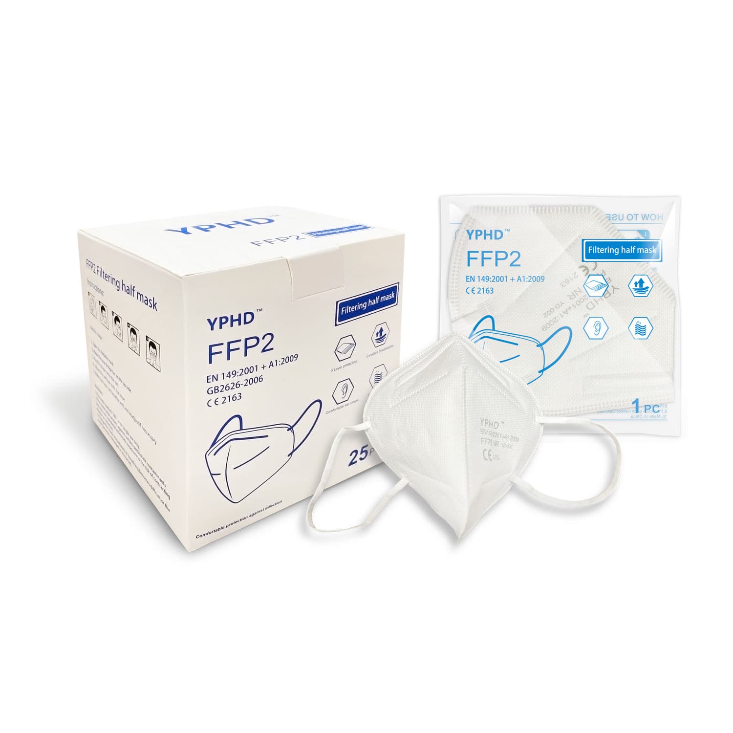 FFP2 safety mask - YD-001 - ZHENJIANG LANDFAST - polypropylene / with ...