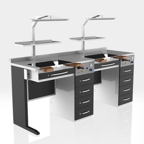 Dental laboratory workstation with light - GPW02 - Grup Dental Medikal ...