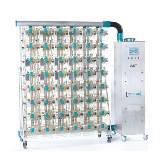 Animal cage rack - ZOONLAB BIO. A.S.® - Zoonlab GmbH - on casters