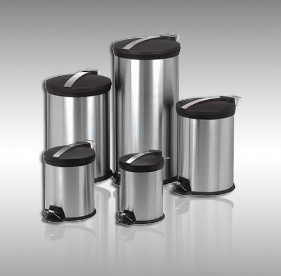 Stainless steel waste bin - 5621 - HYZMED Medical - foot-operated