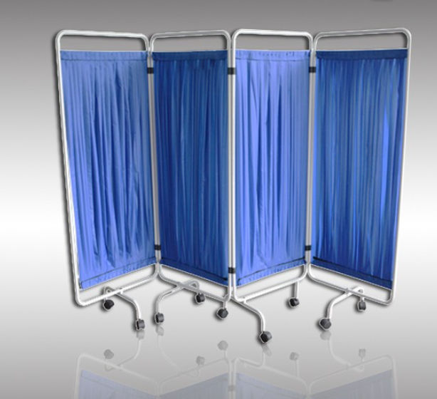 Hospital screen on casters - 5707 - HYZMED Medical - folding / 4-panel ...