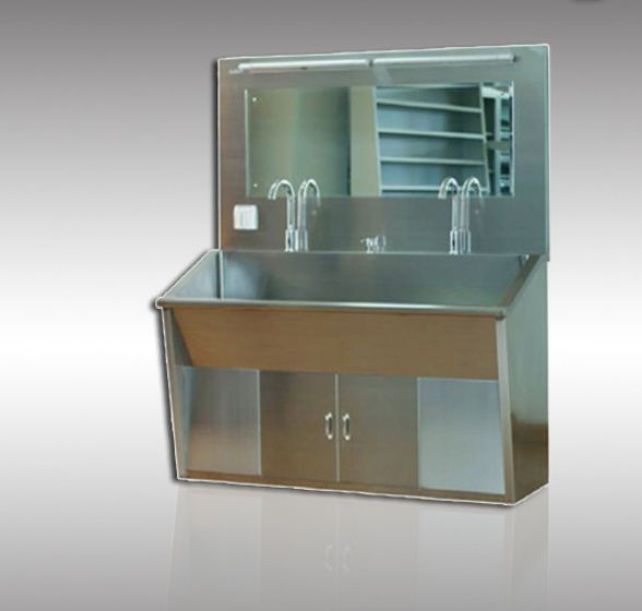 Medical sink - SS027 - HYZMED Medical - 2-station / stainless steel