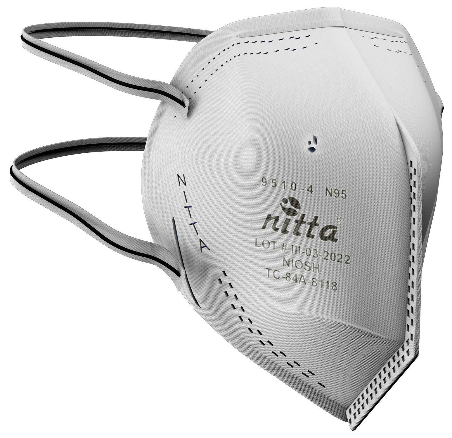 N95 respirator mask - 9510-1 - NITTA S A - fabric / valveless / half-mask