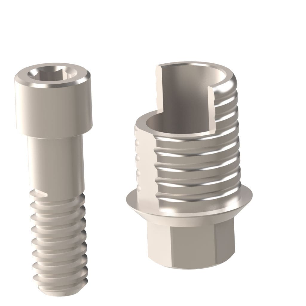 Titanium implant abutment - MIS® - Heliocos GmbH - internal hexagon / straight / Ti-base