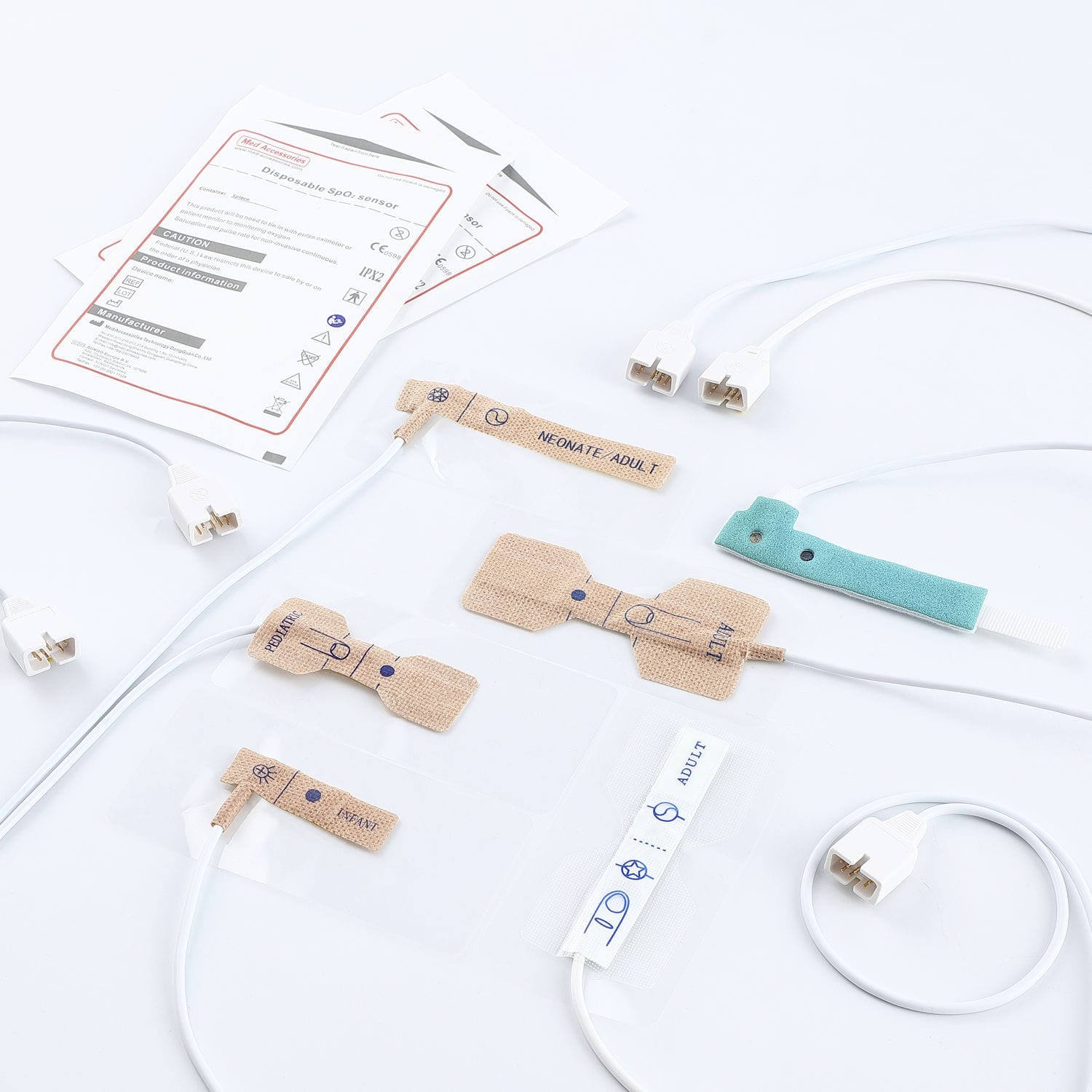 Fingertip SpO2 sensor - Med Accessories - toe / foot / disposable