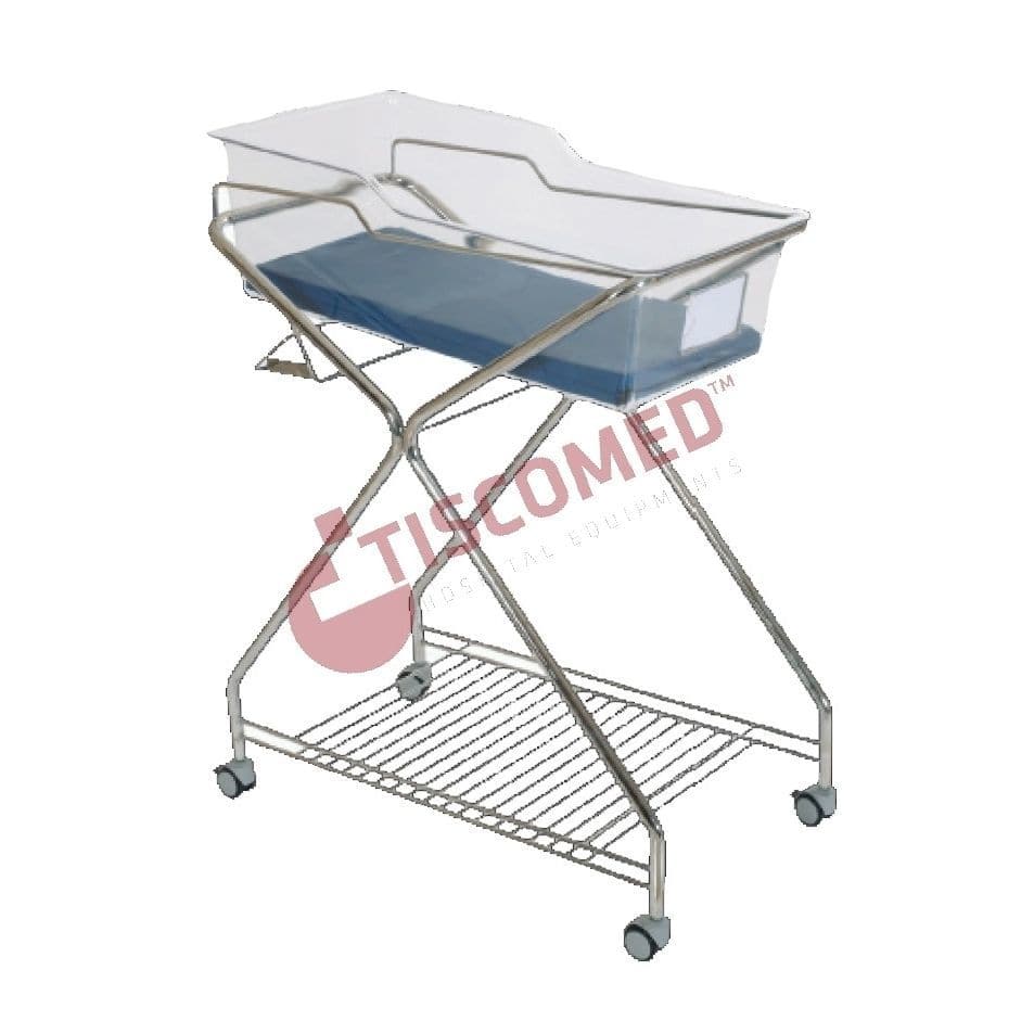 Hospital bassinet on casters - TCBA 1040 - Tiscomed - stainless steel ...