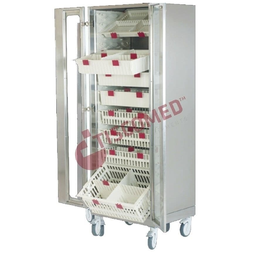 Medicine cupboard - TDRU 2400 - Tiscomed - hospital / with basket / modular