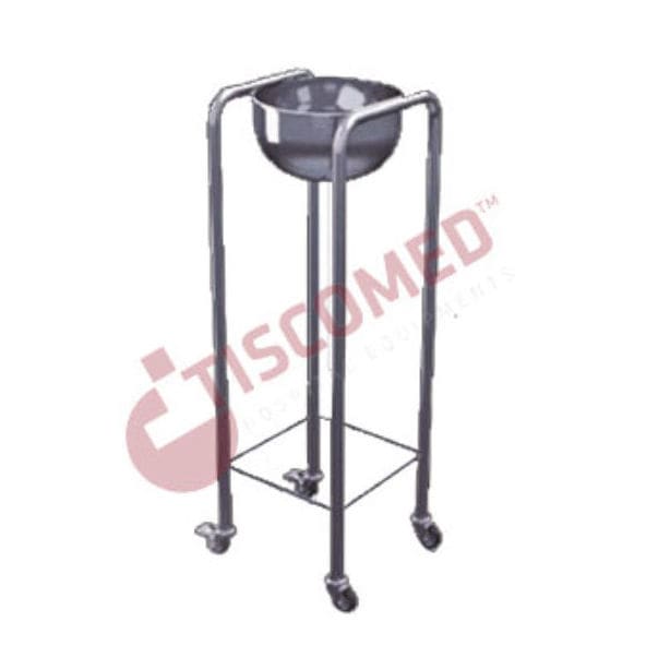Trolley-mounted surgical basin stand - TSBO 3705 - Tiscomed - stainless ...
