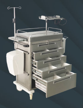 Hospital cart - TCEC 1401 - Tiscomed - emergency / for defibrillator ...