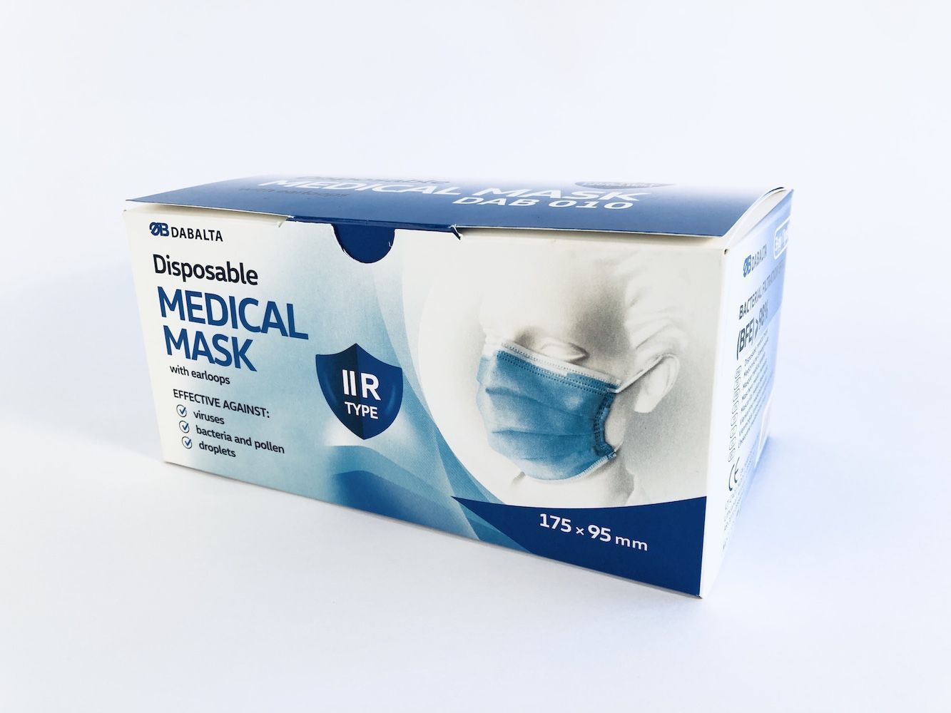 Type IIR surgical mask - DAB010 - Dabalta ir Ko - polypropylene / latex ...