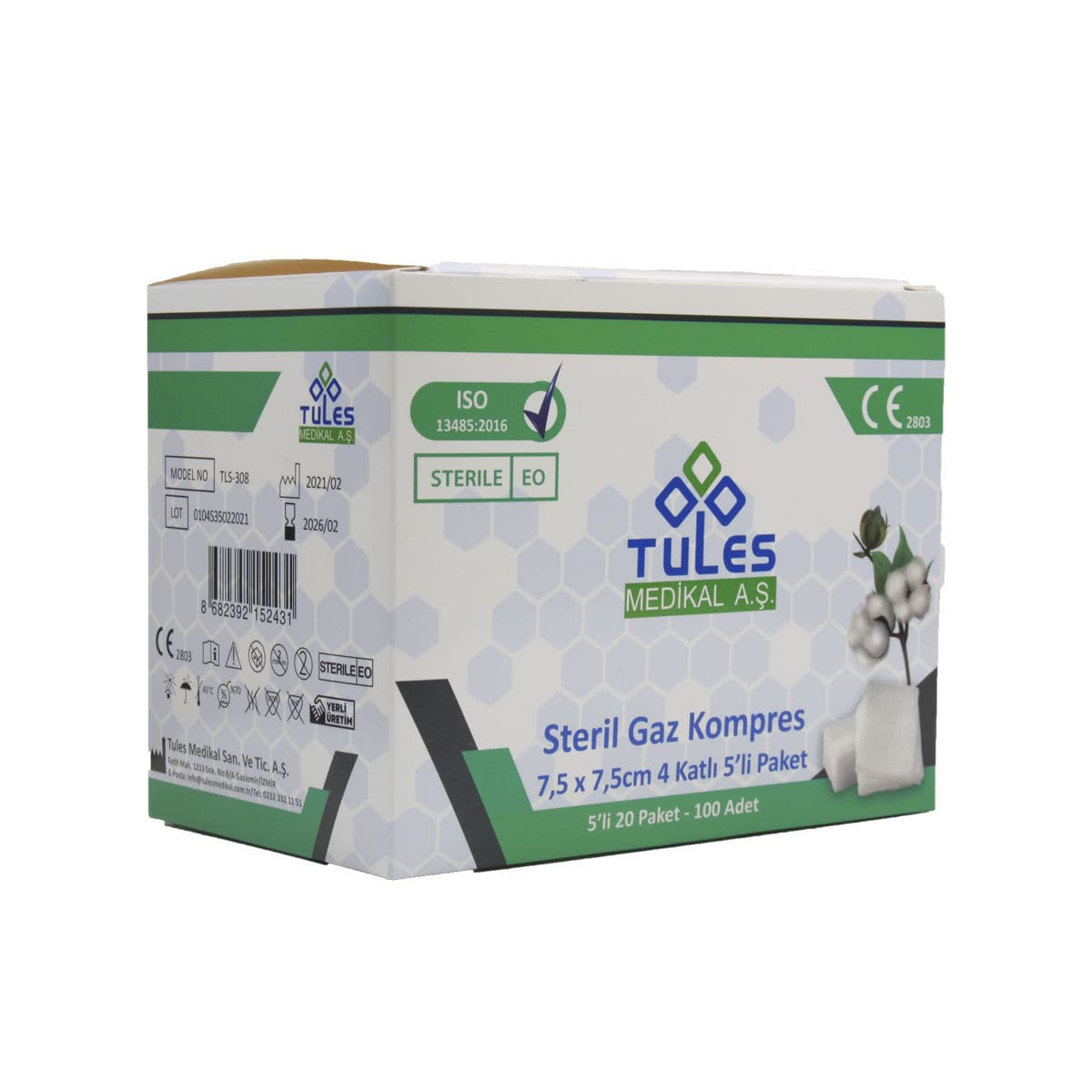Cotton gauze compress - Tules Medikal - sterile / breathable