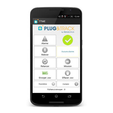 Measurement android application - Thermotrack - PROGES PLUS - alarm ...