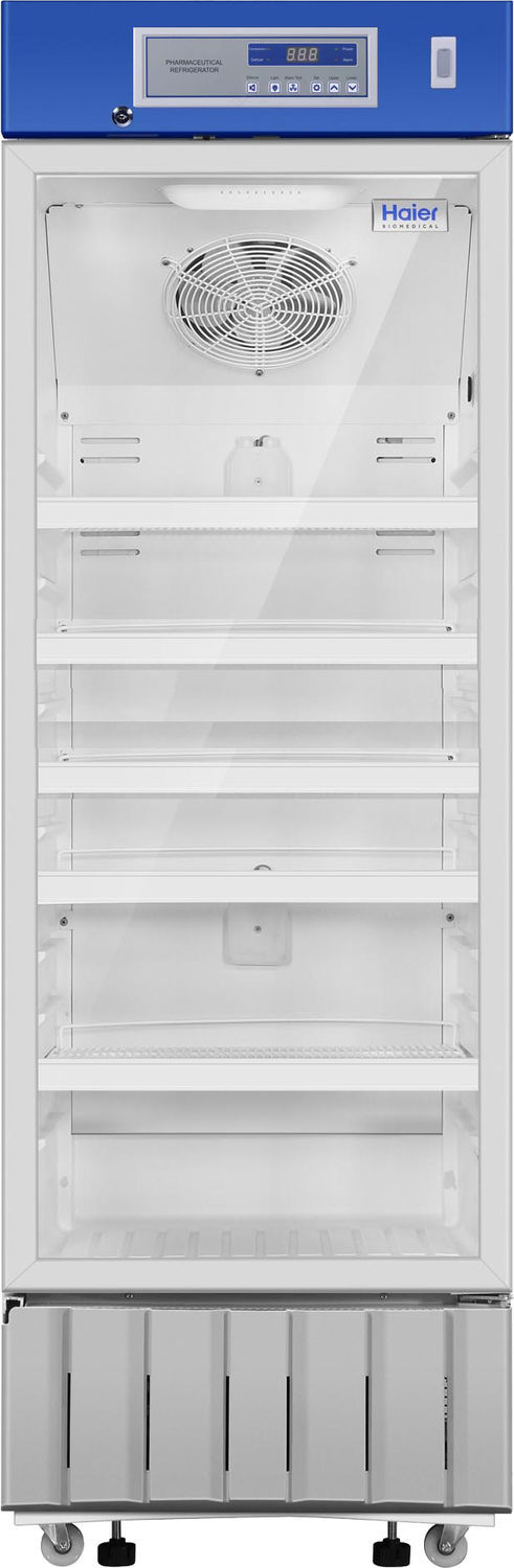 Pharmacy refrigerator - HYC-309 - Haier Biomedical - cabinet / 1-door / with glass door