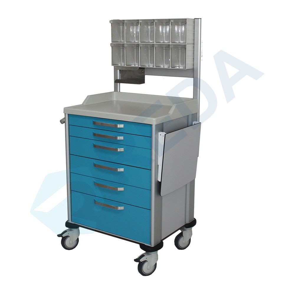 Dressing trolley - 2e--08002 - Reda - storage / medicine / 6-drawer