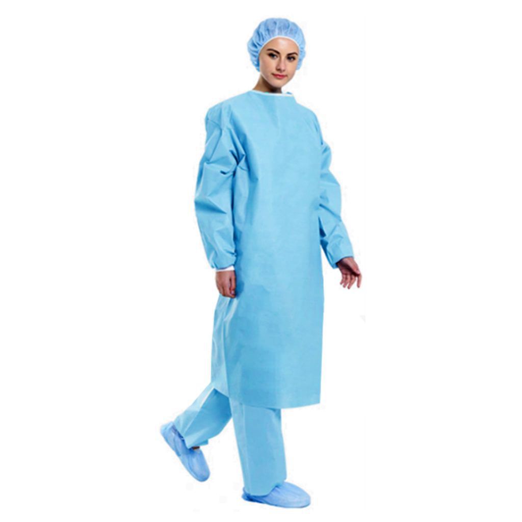 Unisex surgical gown - Pancom - polypropylene / blue / green