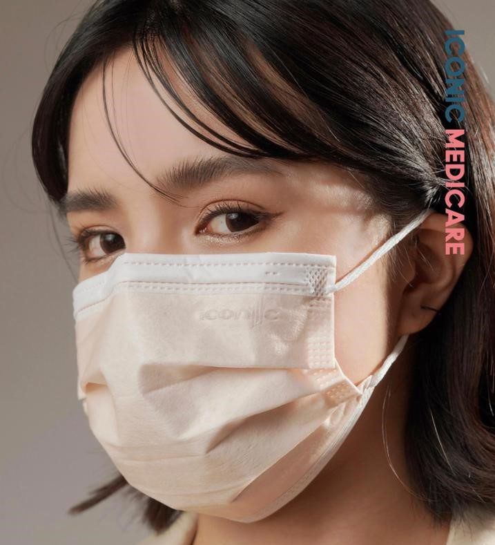 Type II surgical mask - Plain - Iconic Medicare - polypropylene / latex ...