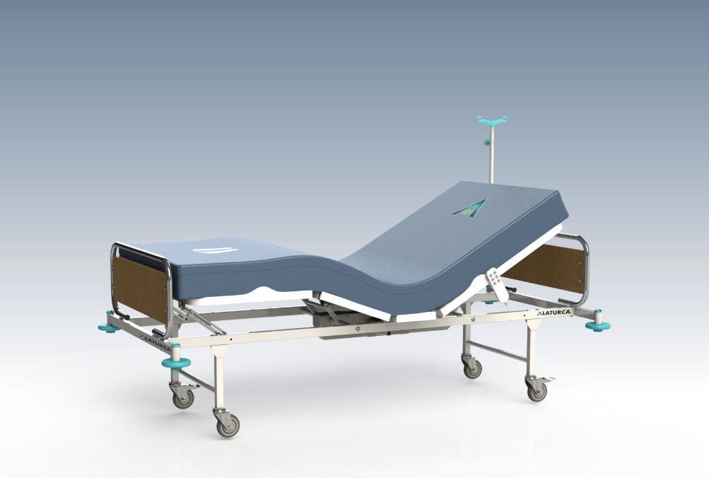 Emergency bed - HB24W - ALATURCA - home care / manual / height-adjustable