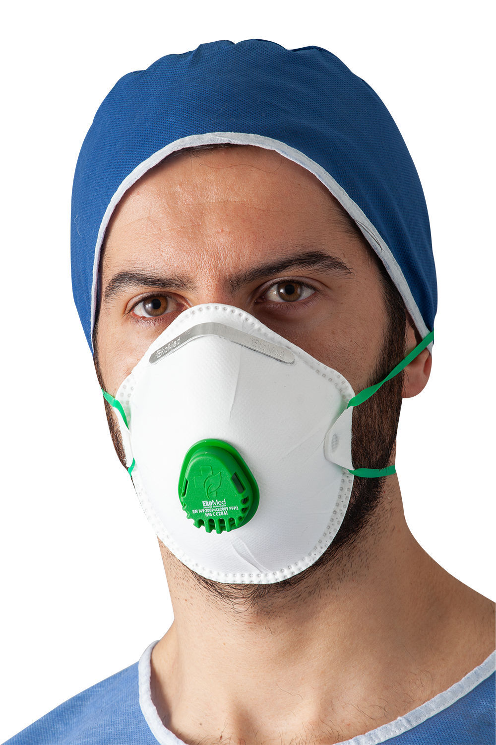FFP2 respirator mask - Ekomed Health - fabric / with exhalation valve ...