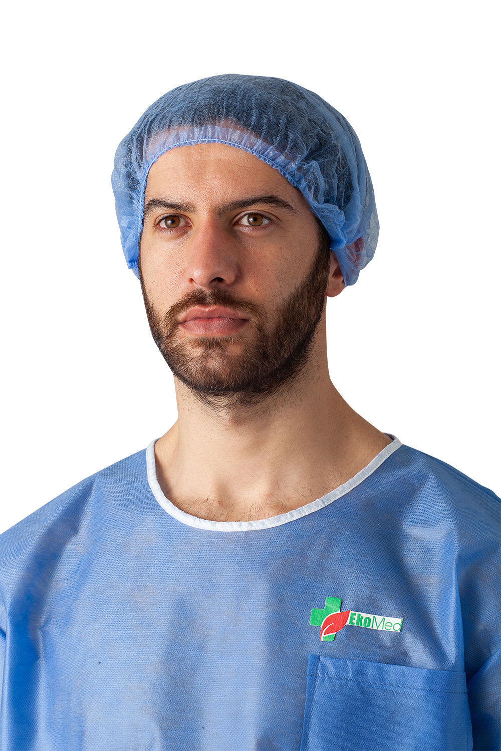 Bouffant scrub cap - Ekomed Health - polyethylene / non-woven / disposable