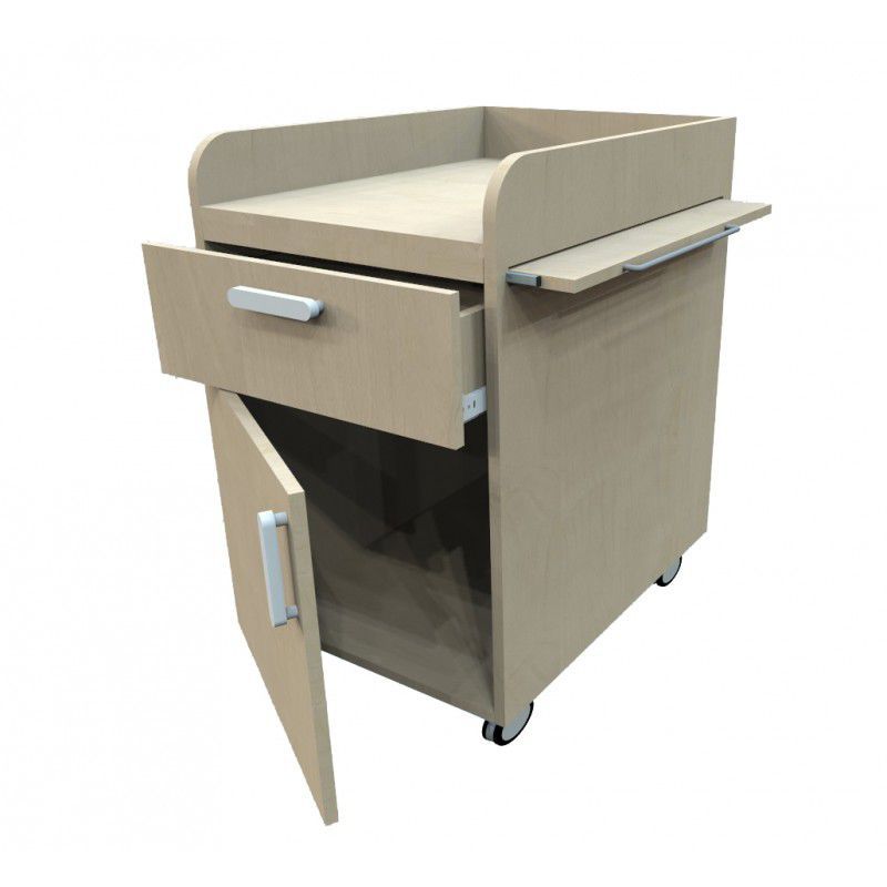 Changing station with storage boxes - EROND - for hospitals