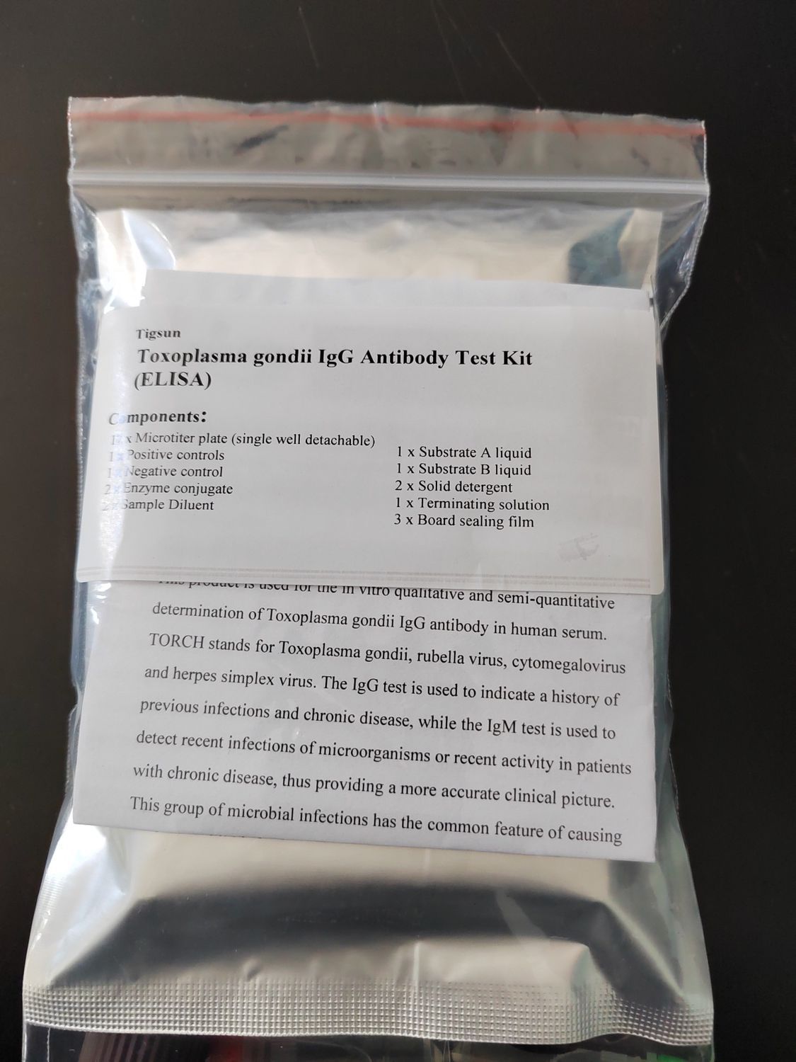 Toxoplasmosis test kit - ToRCH - Beijing Tigsun Diagnostics Co,.Ltd ...