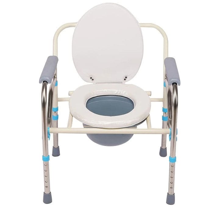 Commode chair with armrests - 10702 - CareAge Medical - height-adjustable